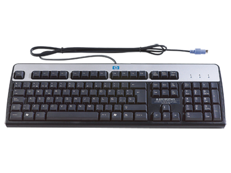 HP PS/2 Standard Keyboard toetsenbord PS/2 Spaans Zwart, Zilver