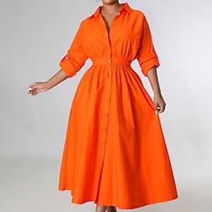 dames casual jurk swing jurk lange jurk maxi jurk blauw g...