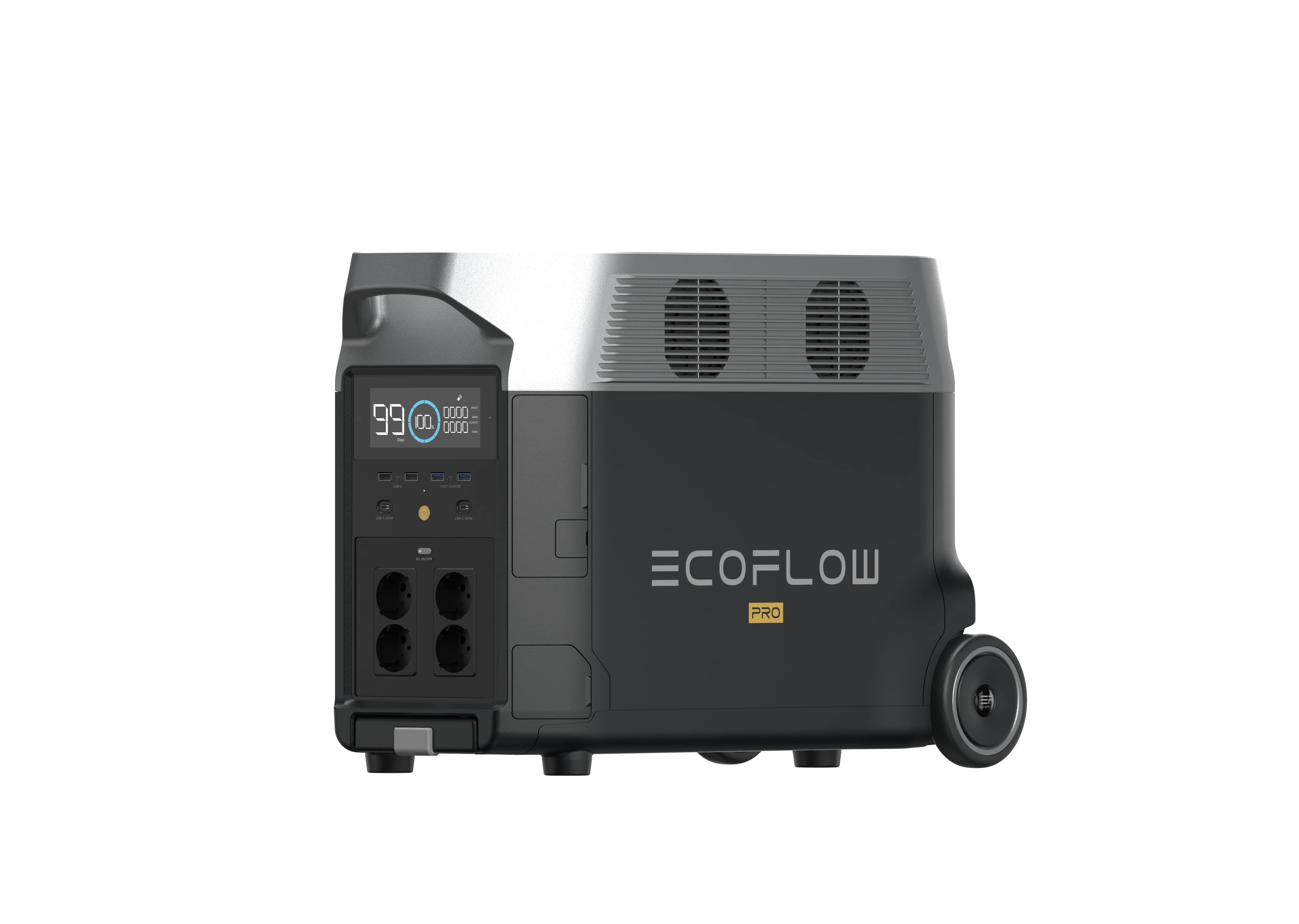 EcoFlow Delta Pro Lithium-ijzerfosfaat (LiFePo4) 3600 W 45 kg - zwart