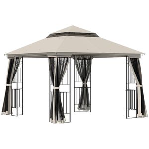 Outsunny tuinpaviljoen met dubbel dak paviljoen tuintent ...