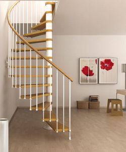 Houten Wenteltrap / Spiltrap TULIP - Bouwpakket Halve Draai - Multi ...